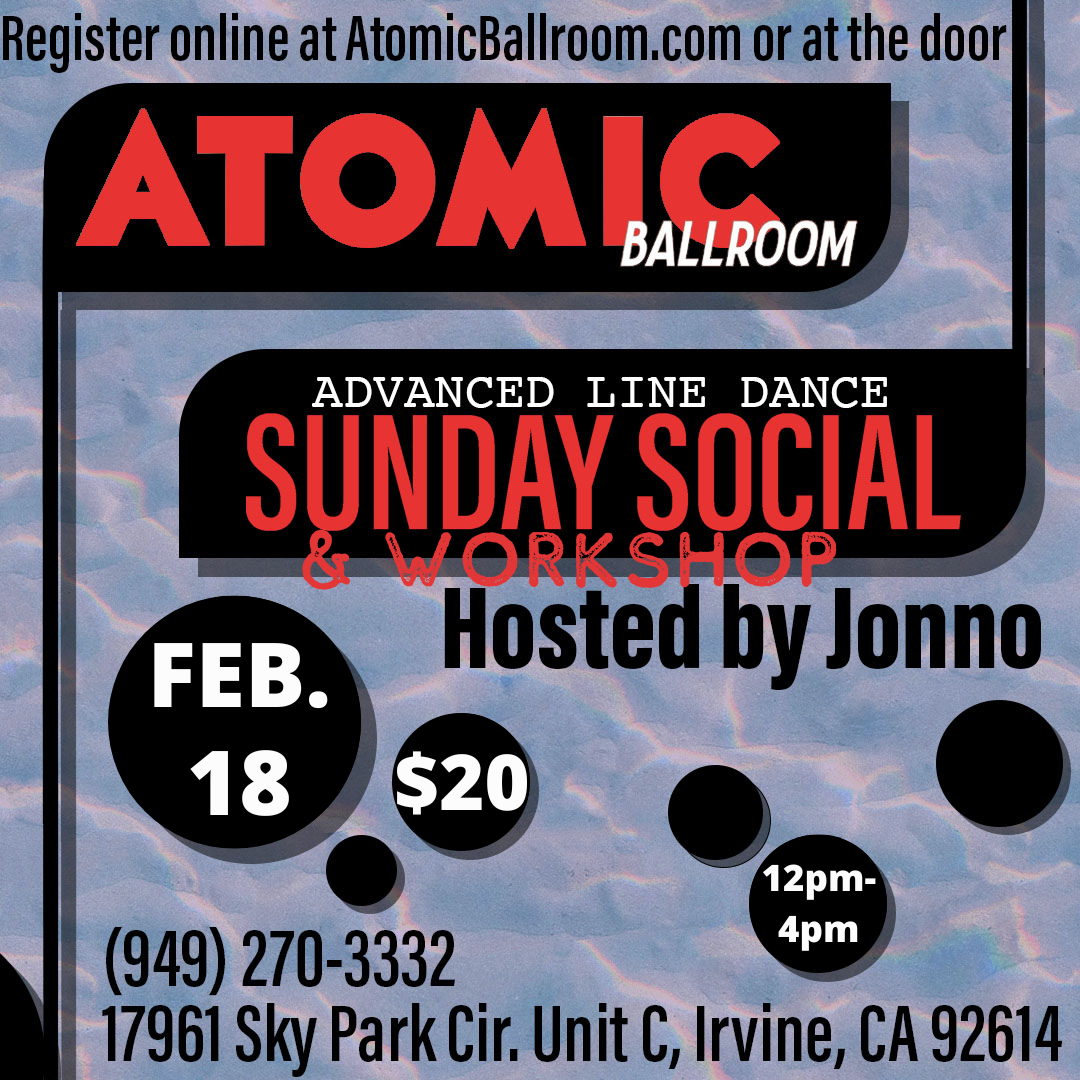 IG – Sunday Line Dance – Atomic 2024 | ATOMIC Ballroom | Irvine, CA in Orange County (OC)