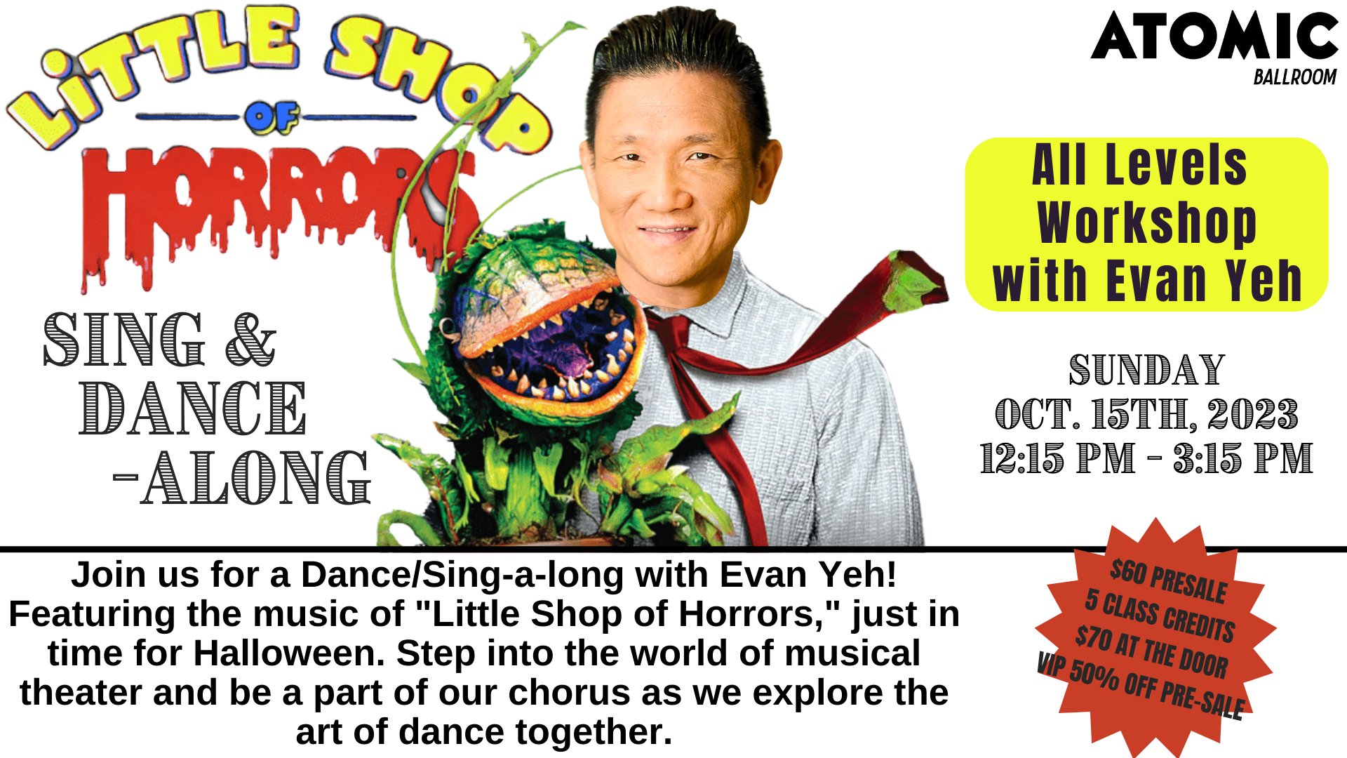 FB – Little Shop of Horrors Evan 2023 | ATOMIC Ballroom | Irvine, CA in ...