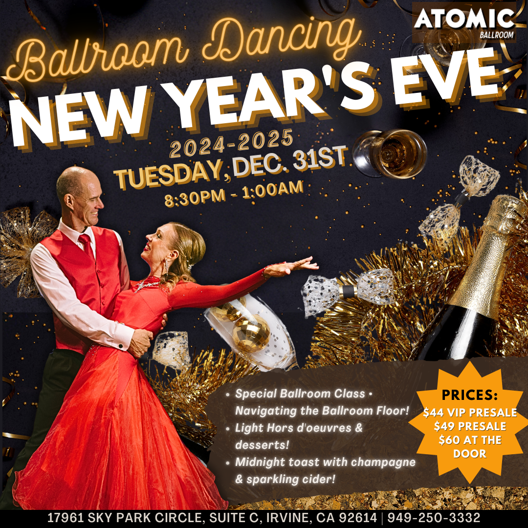 Ballroom Dancing New Year's Eve at ATOMIC Ballroom!