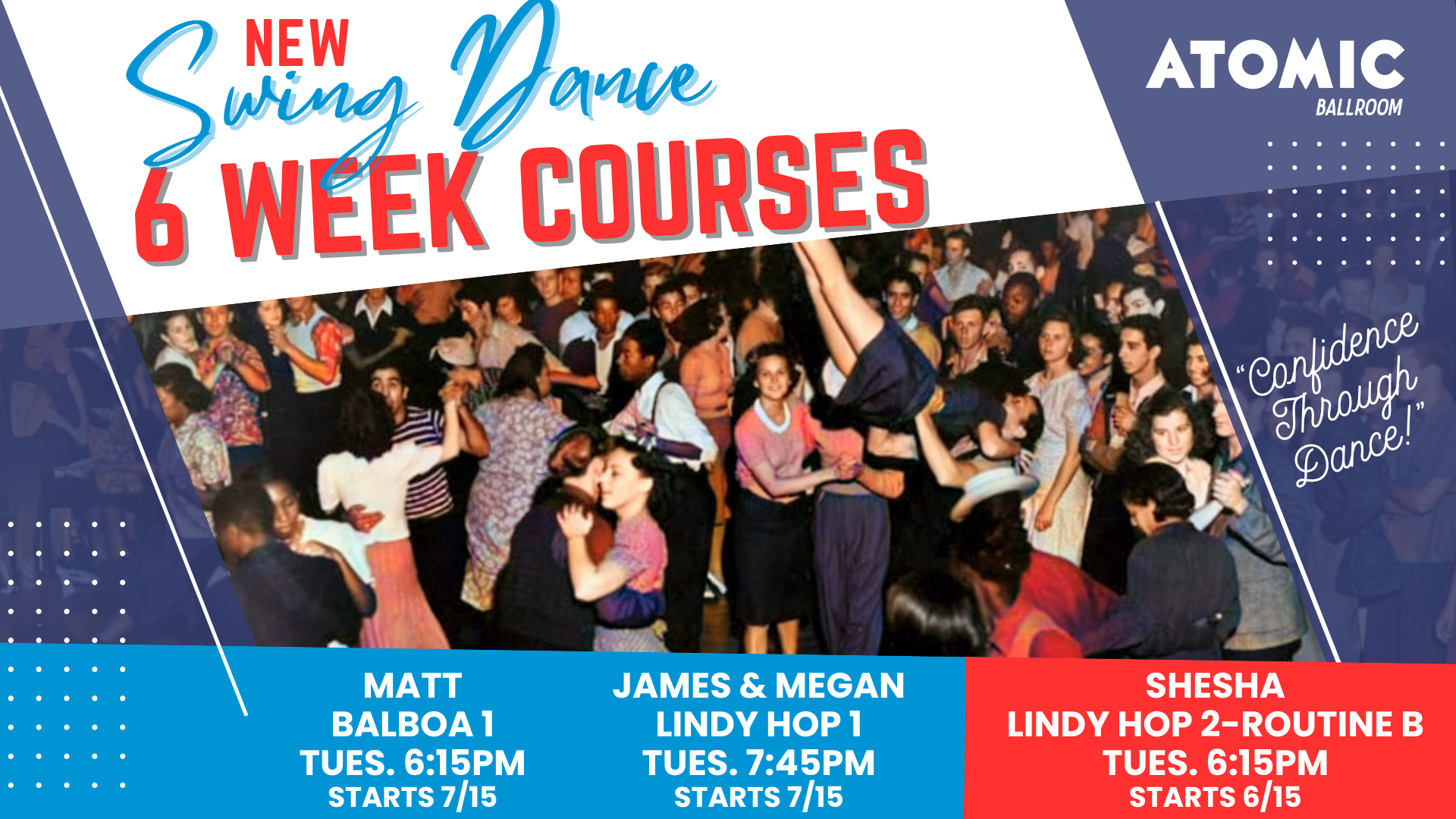Swing Dance 6-Week Courses at ATOMIC Ballroom!