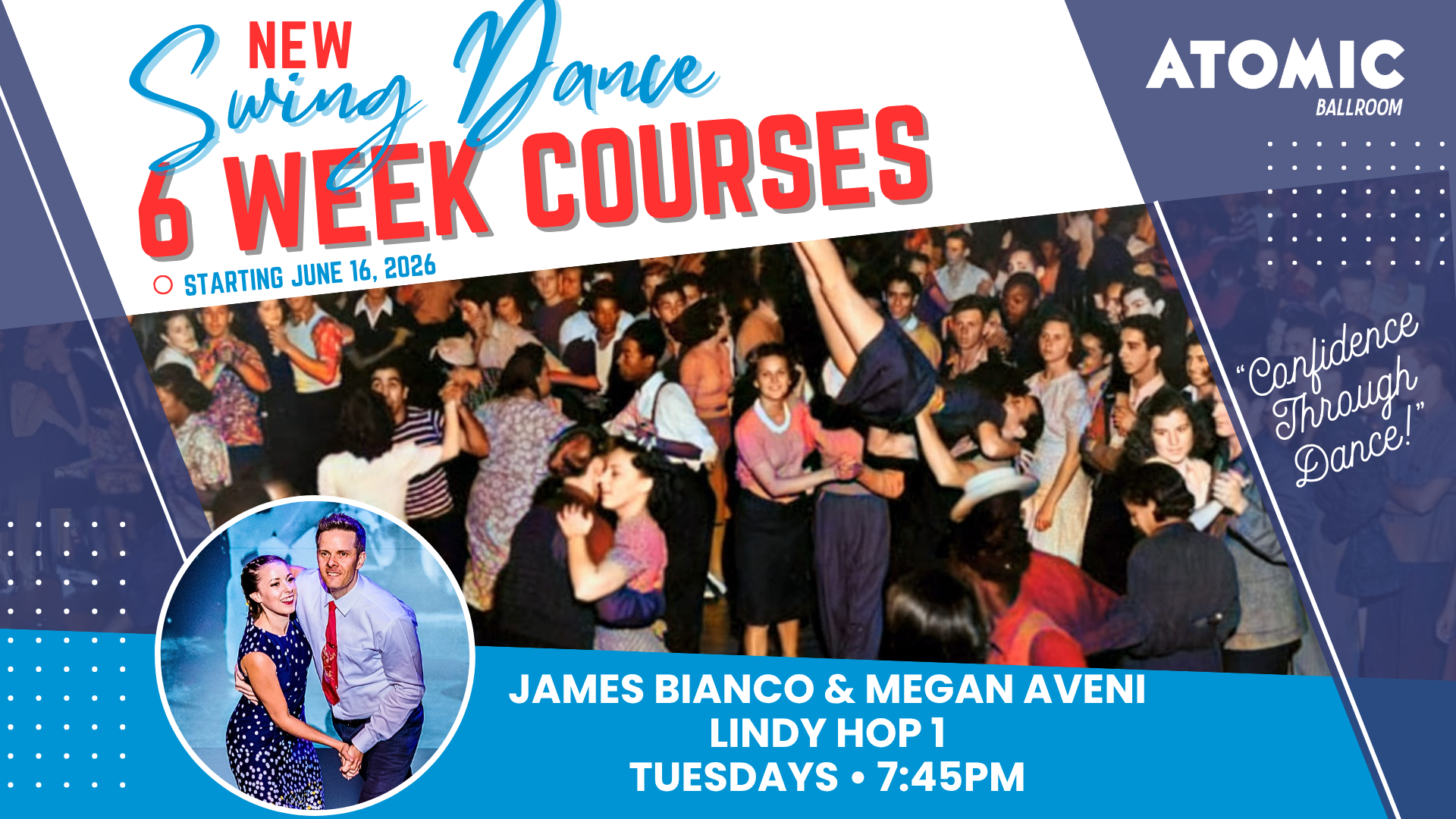 Swing Dance 6-Week Courses at ATOMIC Ballroom!